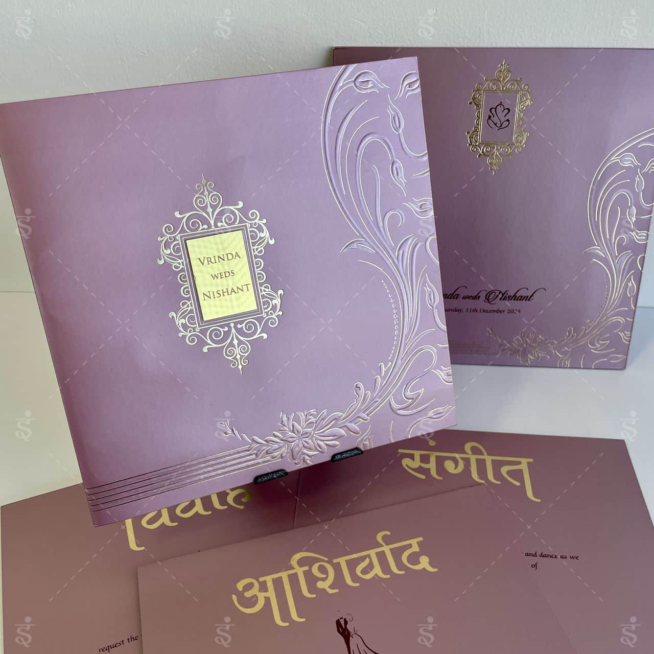 Big 10" Square Silk Purple - 907 - Bhartiya Cards