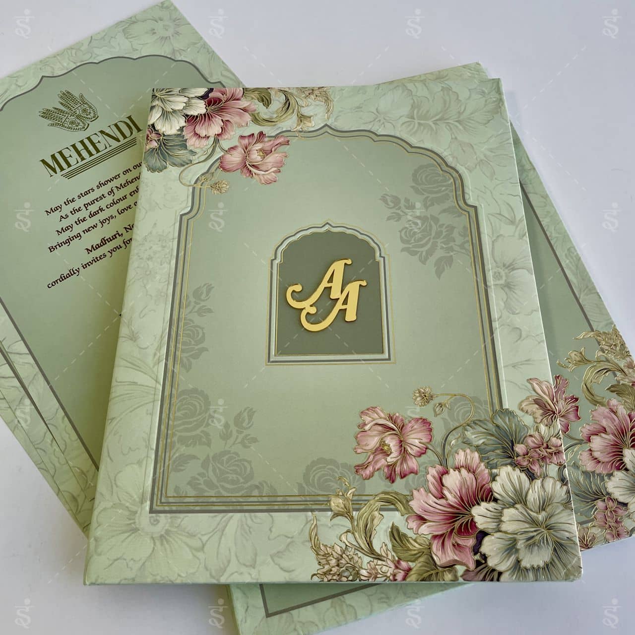 Thick Padding Tea Green - 971 - Bhartiya Cards