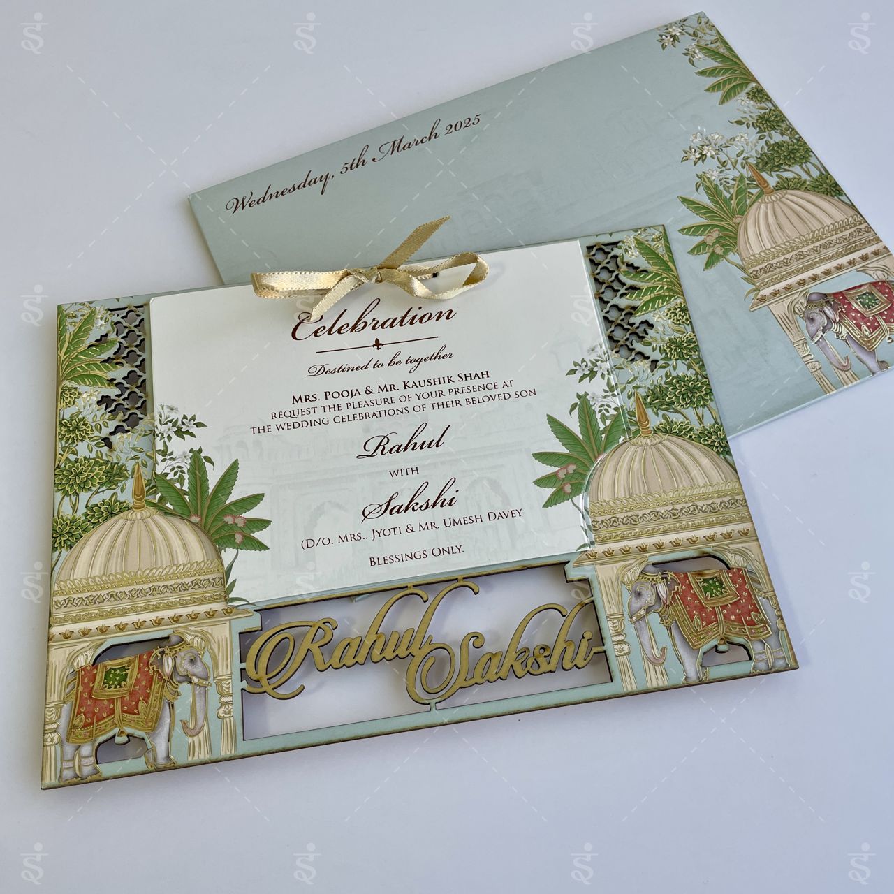 MDF Lasercut Light Blue - 843 - Bhartiya Cards