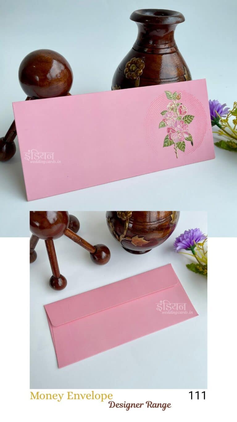 Pink Blossom Rectangular Money Gift Envelope Wedding Shagun Lifafa ...